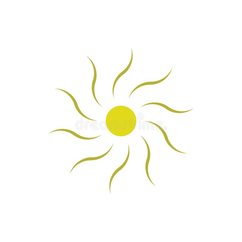 Sun Vector Element Icon Logo Symbol Stock Vector - Illustration of ...