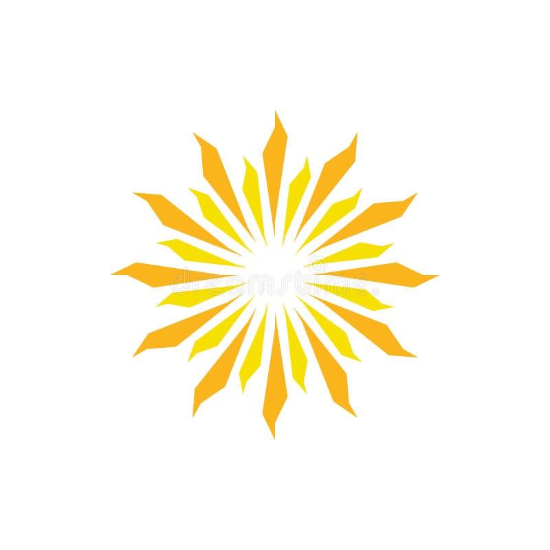 Sun Simple Flat Vector Icon. Stock Vector - Illustration of beautiful ...