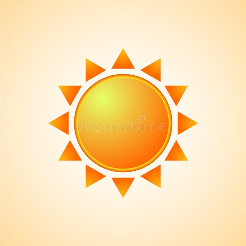 Sun Vector Icon. Sunlight Symbol Stock Vector - Illustration of logo ...