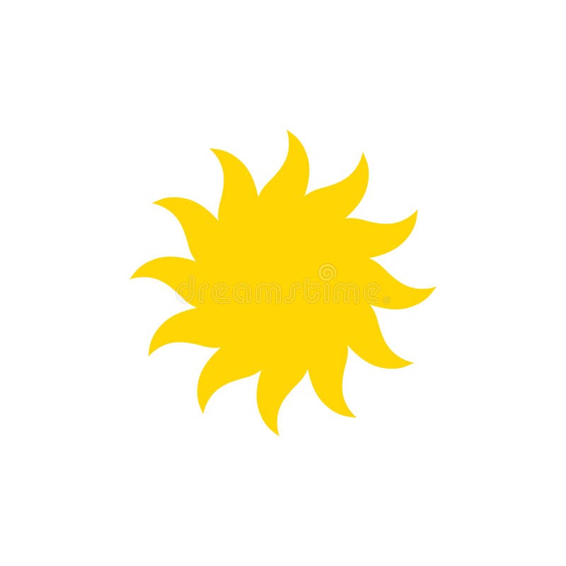 Sun - Vector Icon. Yellow Shining Sun - Flat Vector Illustration Stock ...