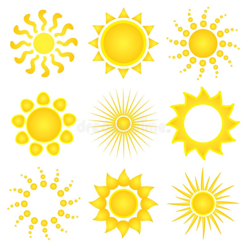 Vector sun stock vector. Illustration of graphic, color - 13158933