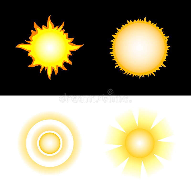 Sun. Vector icons stock vector. Illustration of space - 4254426