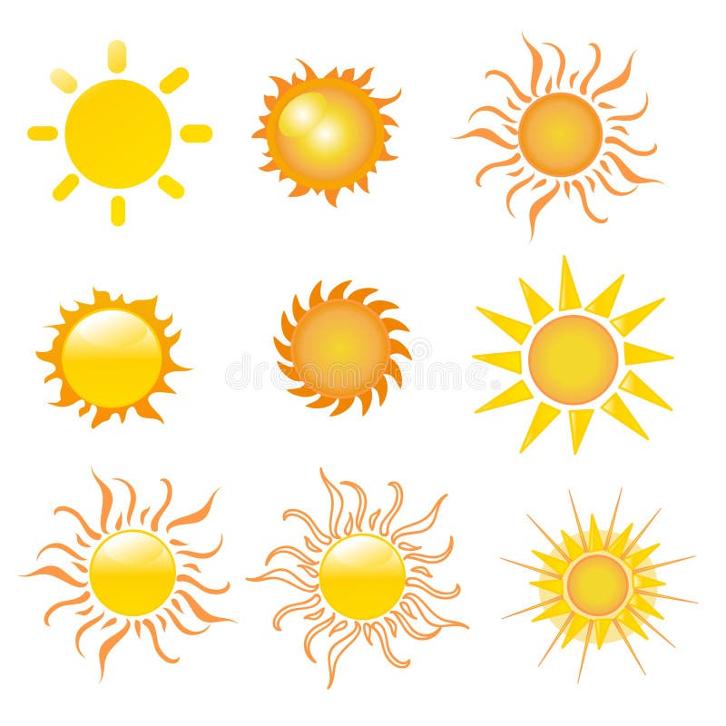 Sun vector illustration stock vector. Illustration of shine - 5446257