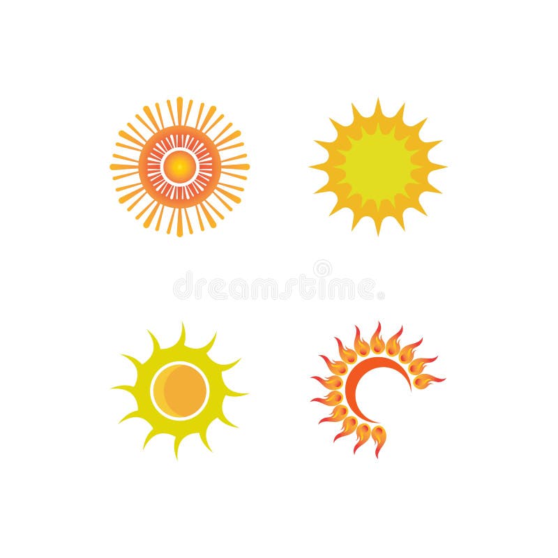 Sun Vector Illustration Icon Logo Stock Vector - Illustration of ...