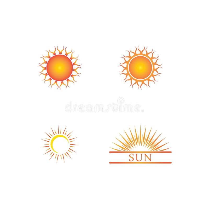 Sun Vector Illustration Icon Logo Stock Vector - Illustration of spring ...