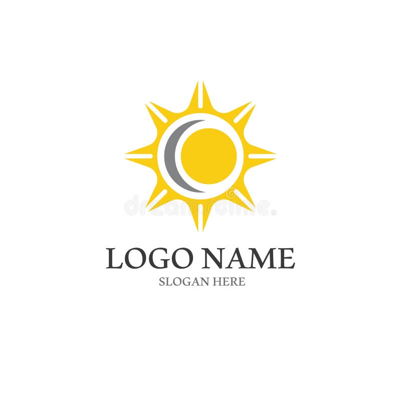 Sun Vector Illustration Icon Logo Stock Vector - Illustration of ...