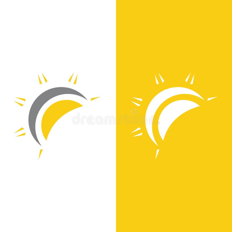 Sun Vector Illustration Icon Logo Stock Vector - Illustration of shine ...