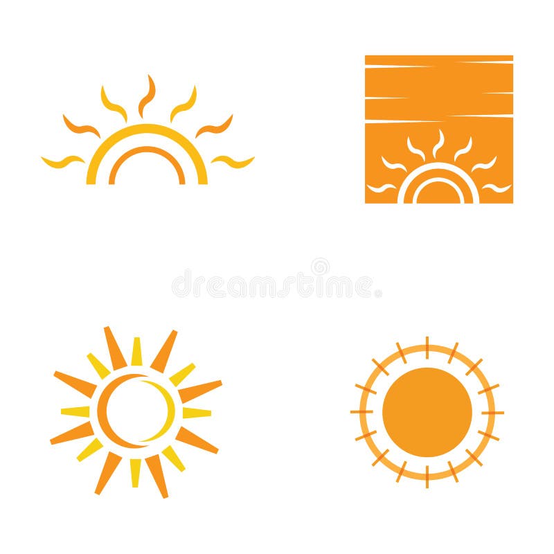 Sun Vector Illustration Icon Stock Vector - Illustration of beach ...