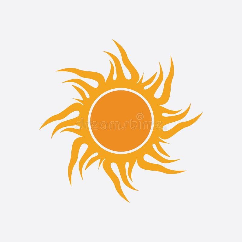 Sun Vector Illustration Icon Stock Vector - Illustration of yellow ...