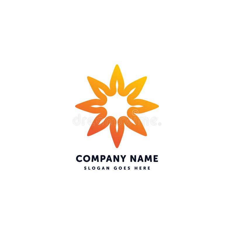 Sun Vector Logo. Creative Abstract Icon Mark Design Template Stock ...