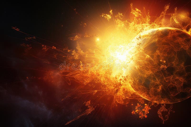 Sun, with View of Multiple Explosions and Their after-effects on the ...