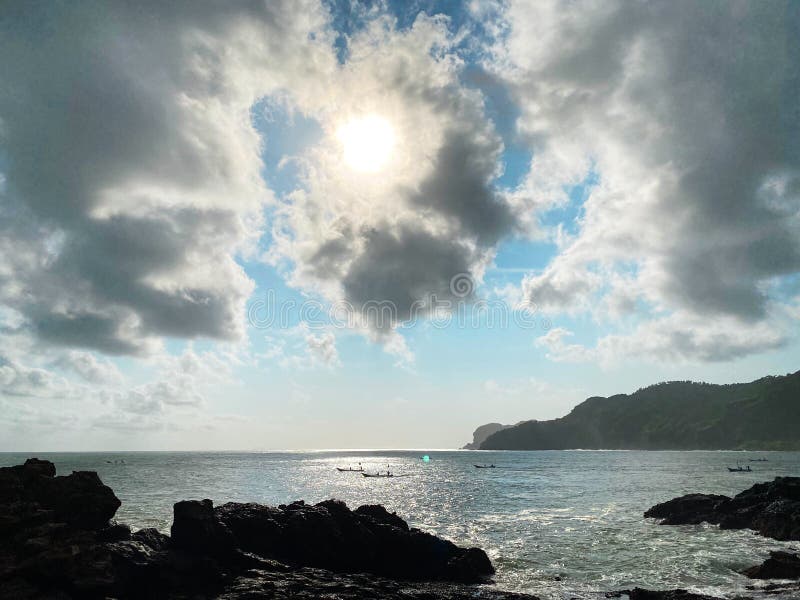 Sun stock photo. Image of sunny, ocean, great, view - 221338814