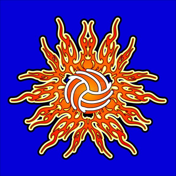 Flaming Sun Volleyball Stock Illustrations – 1 Flaming Sun Volleyball ...