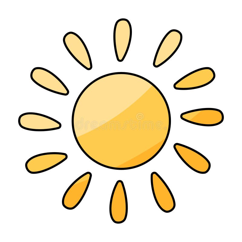 Sun Warm Shine Summer Vacation Icon Element Stock Vector - Illustration ...