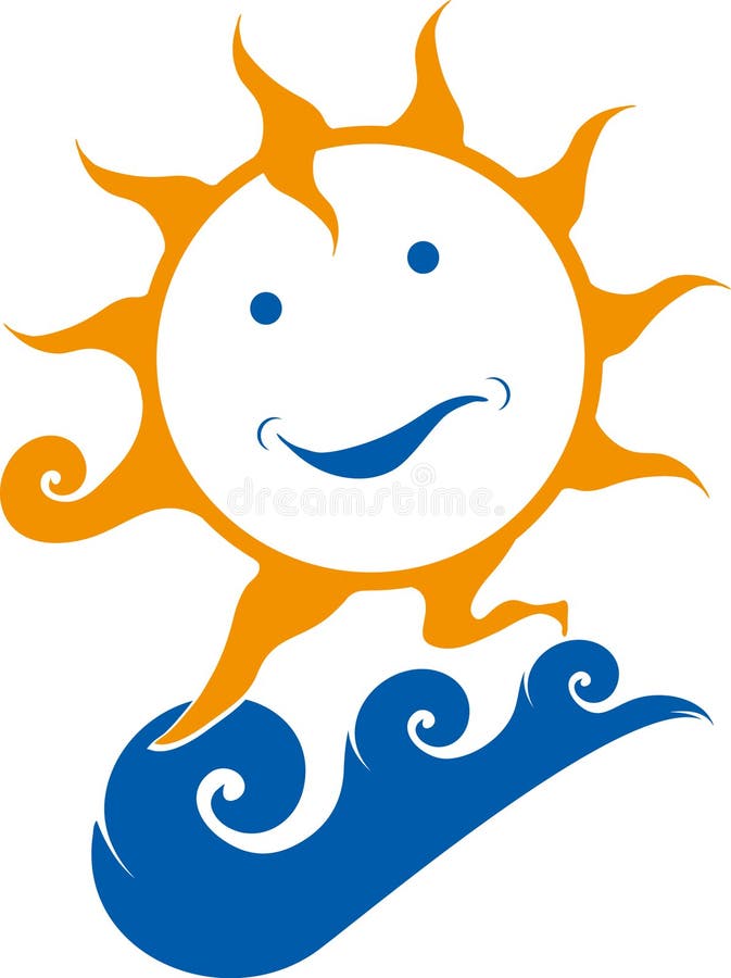 Sun in water stock illustration. Illustration of smile - 11072179