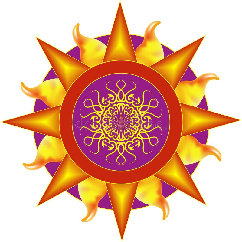 Sun and water stock illustration. Illustration of artistic - 9549789