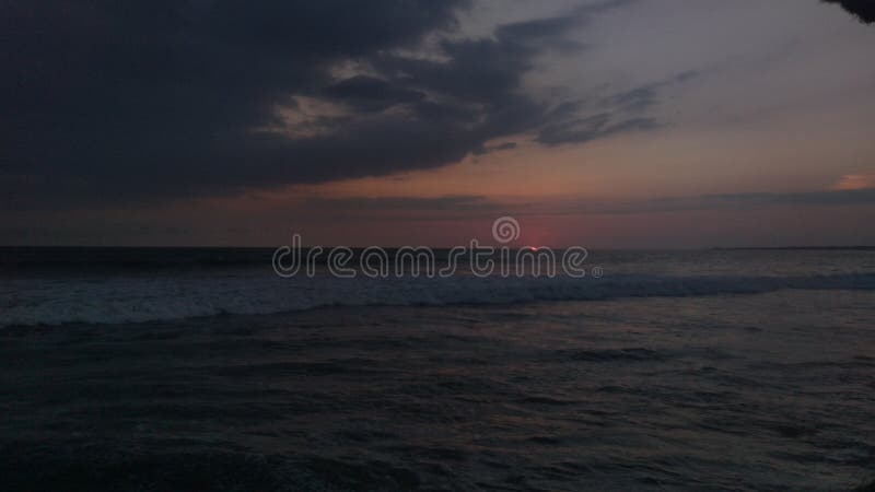 Sunset, End of Day on the Beach Stock Photo - Image of sunset, beach ...