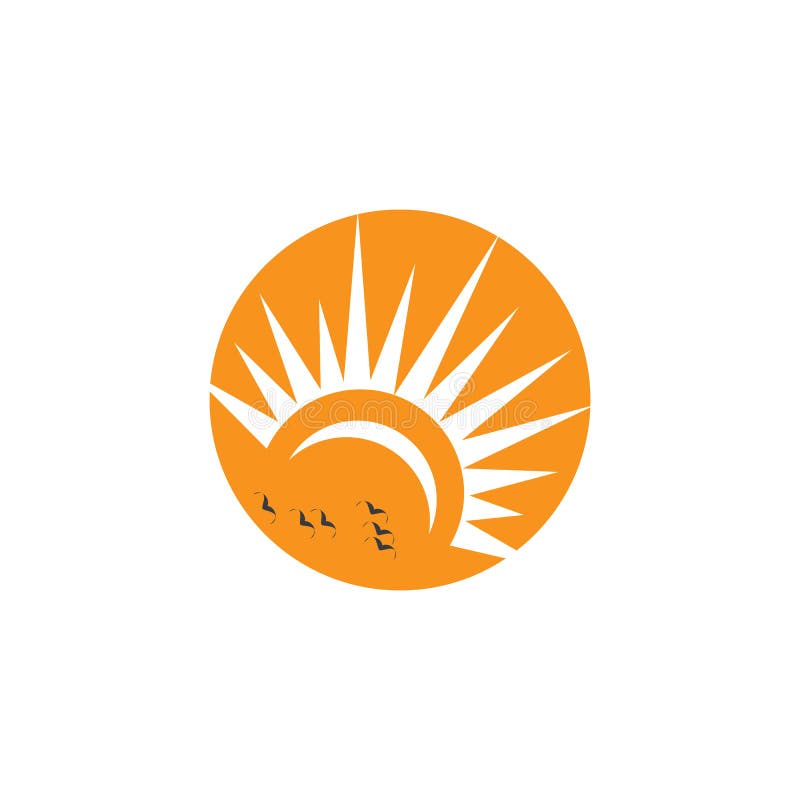 Sun Wave Logo Template Vector Symbol Stock Vector - Illustration of ...