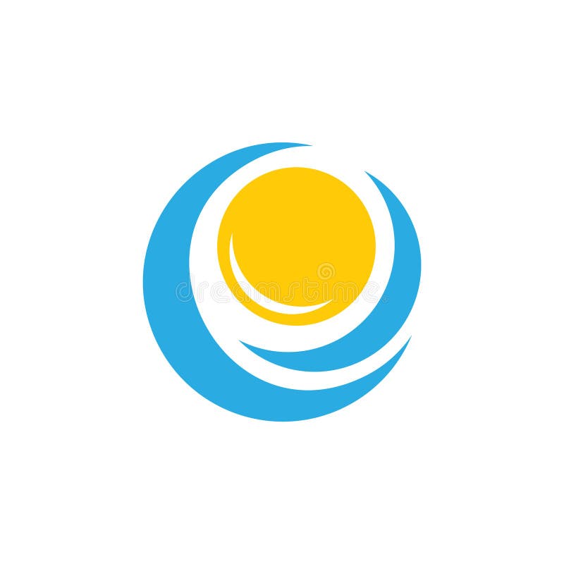 Sun Waves Circle Geometric Motion Logo Vector Stock Vector ...
