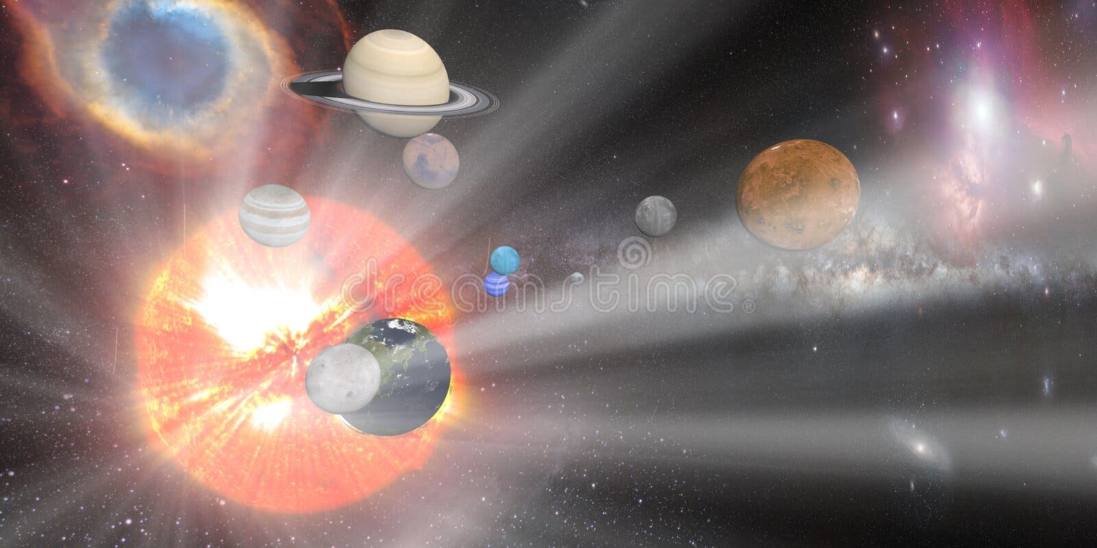 Solar system stock illustration. Illustration of dust - 13167449
