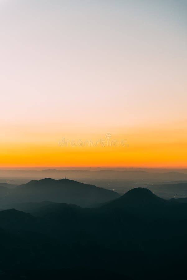 The Sun Will Rise Soon. Dawn in the Mountains Stock Image - Image of ...