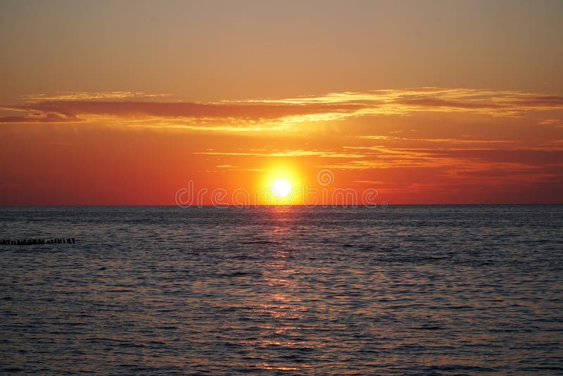Sun Orange Sky Sunset Bright Background Stock Image - Image of color ...