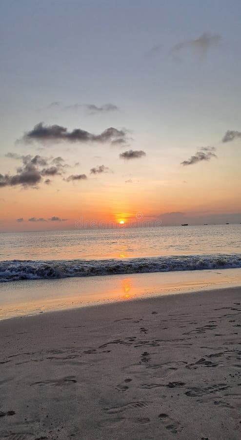 The Sun Will Soon Set into the Sea Stock Image - Image of soon: 353288759