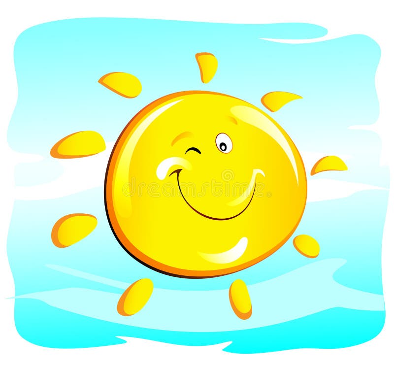 Winking Sun stock illustration. Illustration of rise, energy - 493788