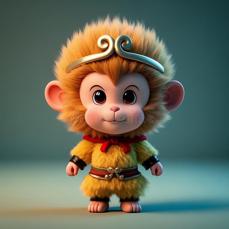 Sun Wukong, Monkey King. stock illustration. Illustration of animal ...