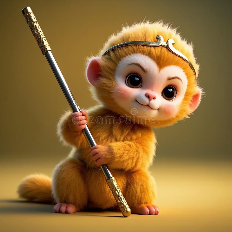 Sun Wukong, Monkey King. stock illustration. Illustration of textile ...