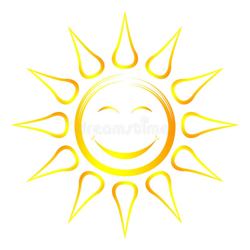 Sun Y La Sol Como Vector En Un Blanco Aislaron El Fondo Ilustración del ...