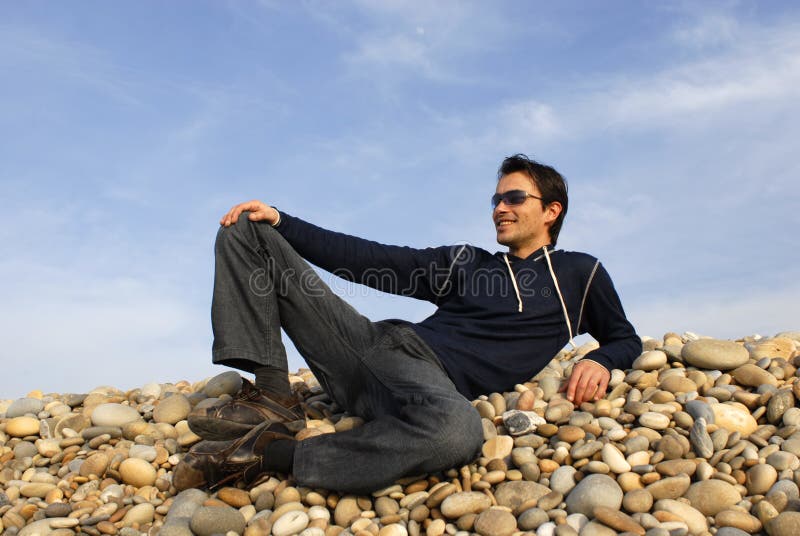 Sunbath stock photo. Image of caucasian, staring, beach - 4344576