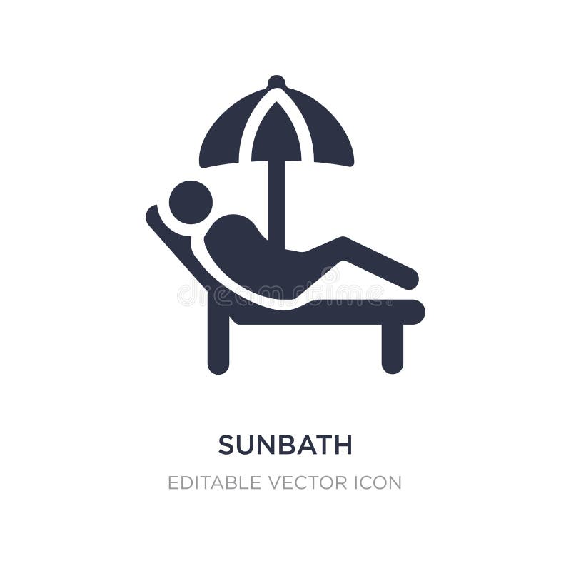 Sunbath Icon in Trendy Design Style. Sunbath Icon Isolated on White ...