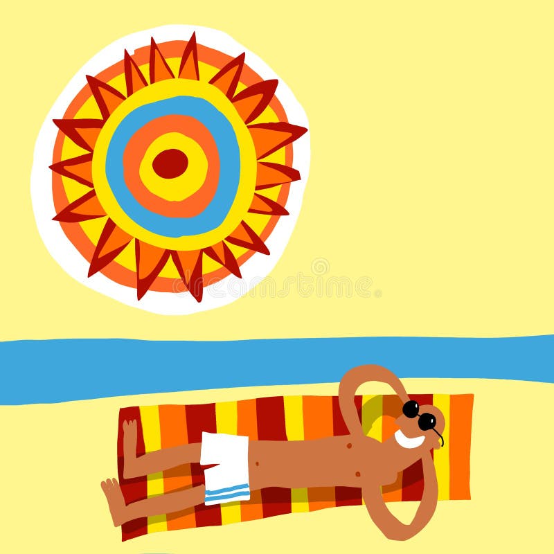 Sunbath Stock Illustrations – 4,449 Sunbath Stock Illustrations ...