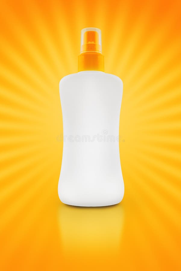 Sunbath Oil or Sunscreen Bottle Stock Photo - Image of summer, holiday ...