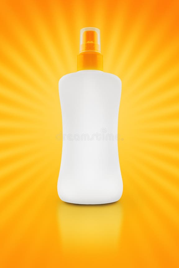 Sunbath Oil or Sunscreen Bottle Stock Photo - Image of summer, holiday ...