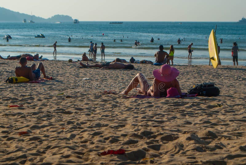 Sunbathe on the beach editorial image. Image of bulgaria - 107858615