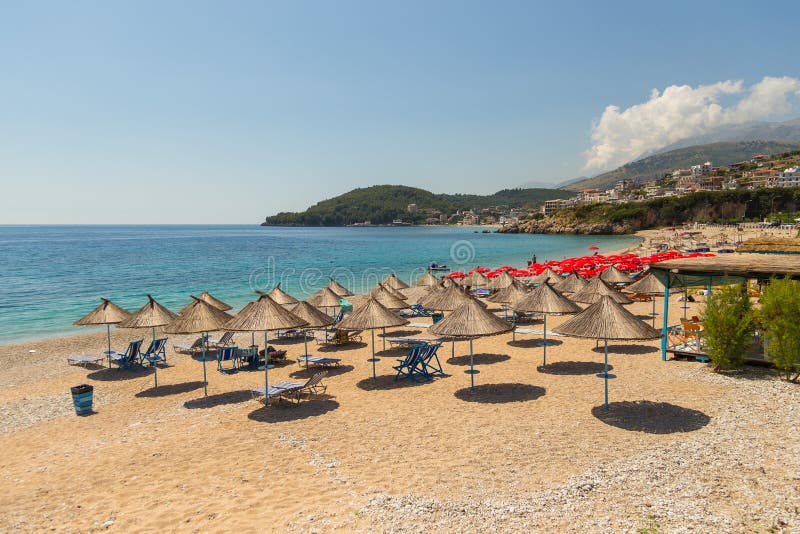 Himare Beach and Promenade - Vlore, Albanien Redaktionelles Bild - Bild ... Himare Beach and Promenade - Vlore, Albanien Redaktionelles Bild - Bild ...