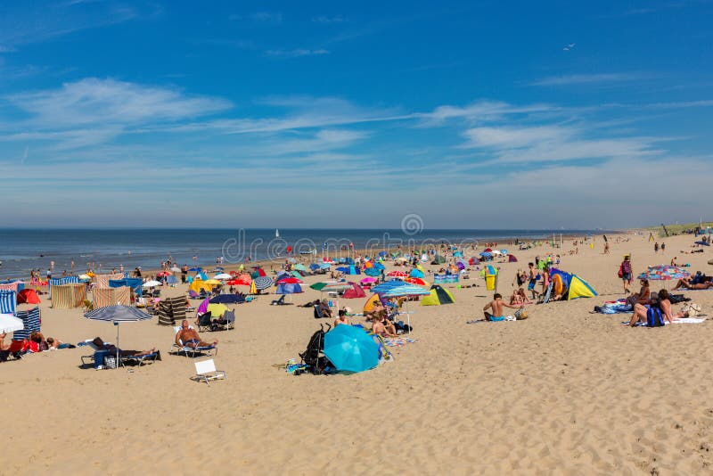 Beach Holland Noordwijk Netherlands Stock Photo - Image of holland ...