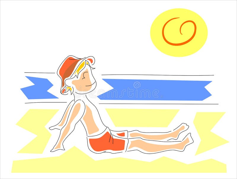 Child Sunbathing Stock Illustrations – 896 Child Sunbathing Stock ...