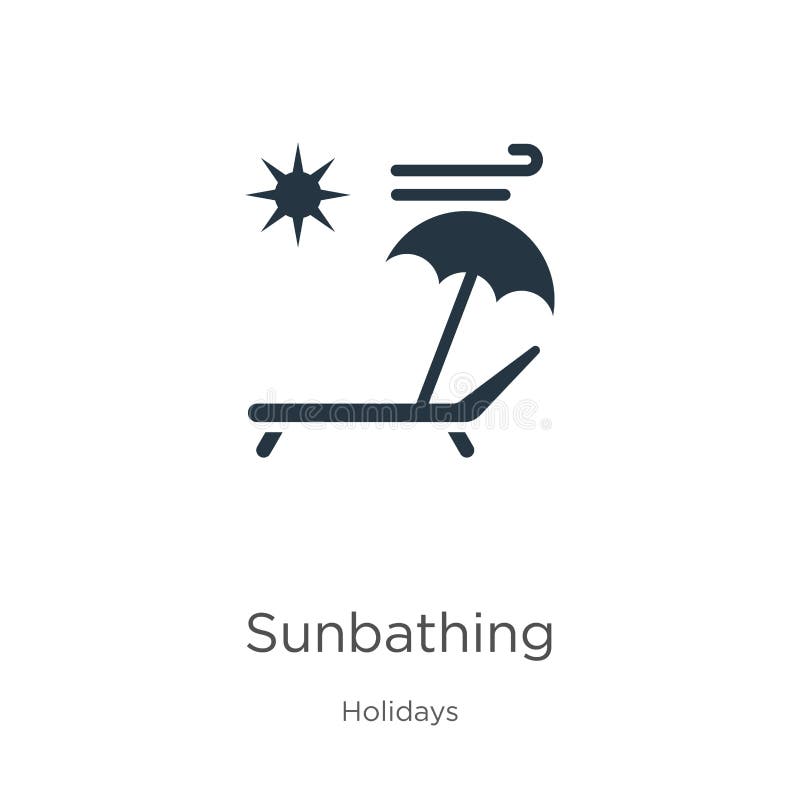 Sunbathing Icon Vector. Trendy Flat Sunbathing Icon from Holidays ...