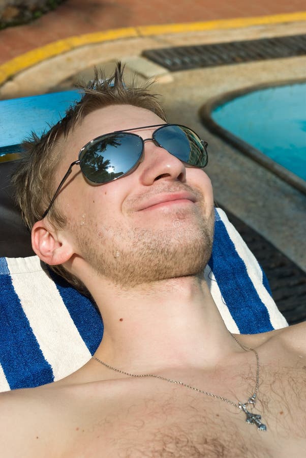 Sunbathing man stock image. Image of healthy, attractive - 21408293
