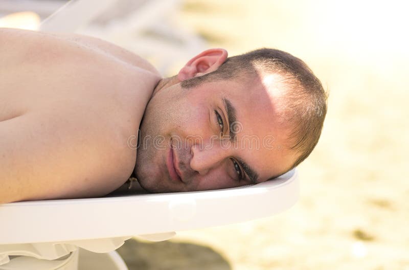 Sunbathing stock photo. Image of resting, mediterranean - 56420354