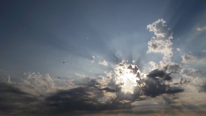 Sunbeam and sky stock image. Image of cloud, darkness - 235868747