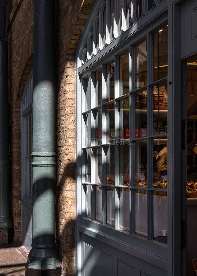 Sunbeam Filtered Shining through Bakery Shop Glass Window Display Stock ...