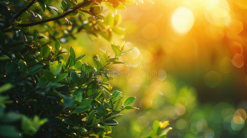 A Sunbeam Filters through Dense Foliage, Illuminating the Surrounding ...
