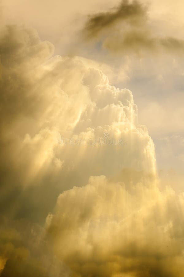 Sunbeam through the Haze at Sunset Stock Photo - Image of weather ...
