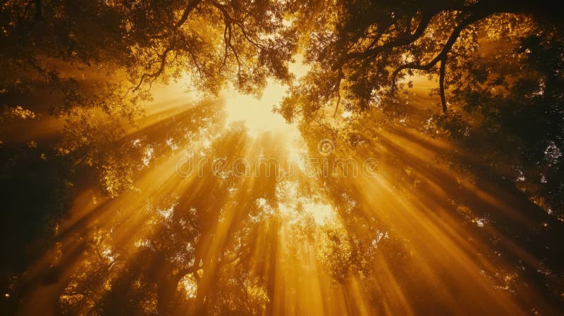 Sunbeam Illuminating a Clear Blue Sky with Soft White Clouds during ...