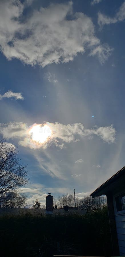 Sunbeam light clouds stock photo. Image of tree, freezing - 198337470