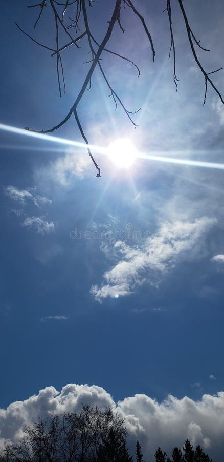 Sunbeam light clouds stock photo. Image of line, darkness - 198337578